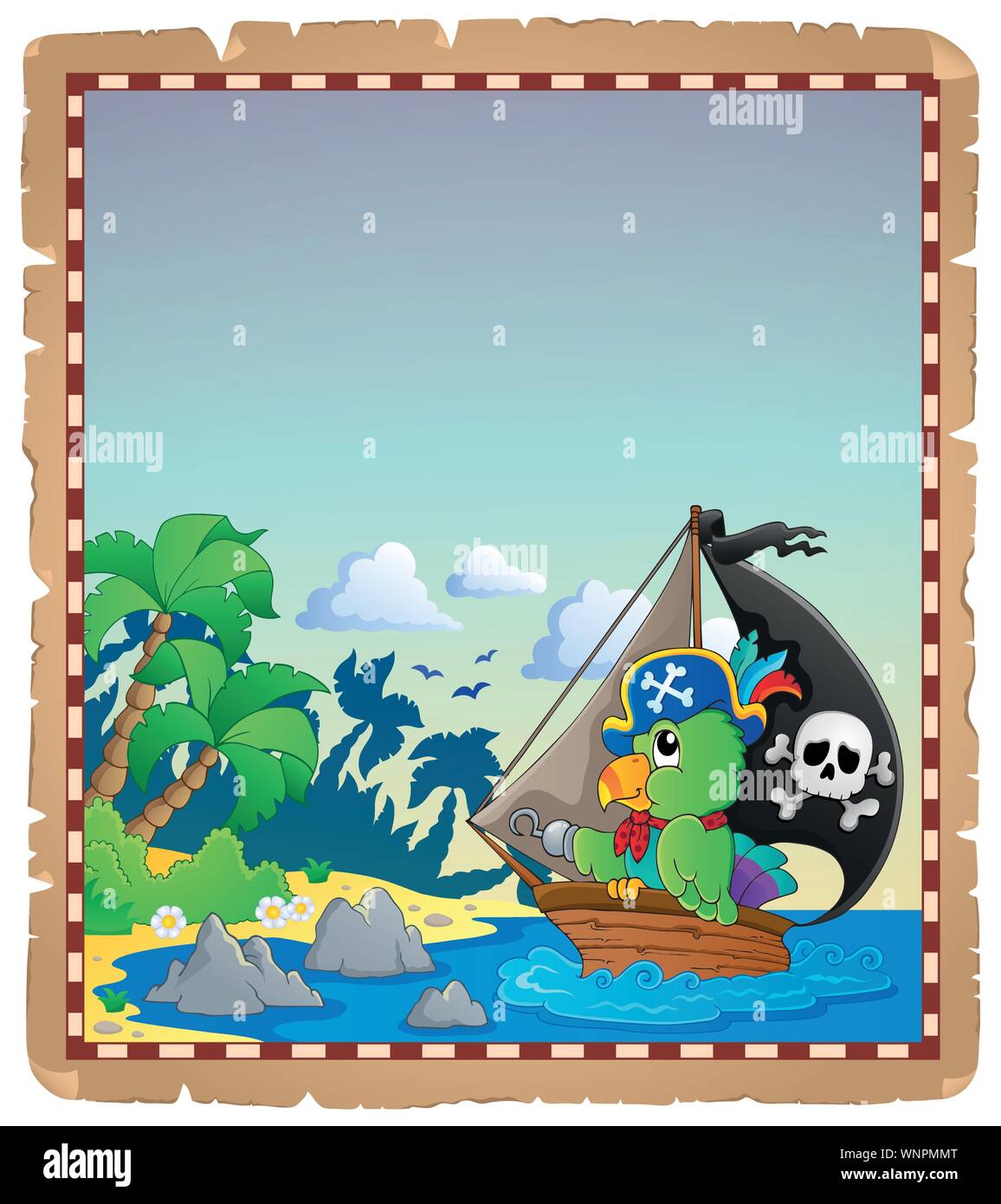 Pirate theme parchment 2 Stock Vector Image & Art - Alamy