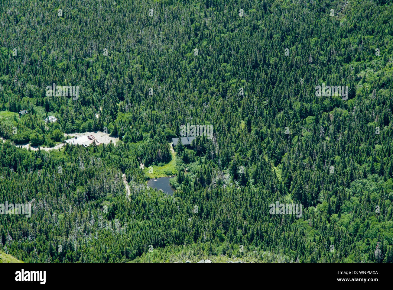 Ranger Station at the base of Tuckerman Ravine during the summer months ...