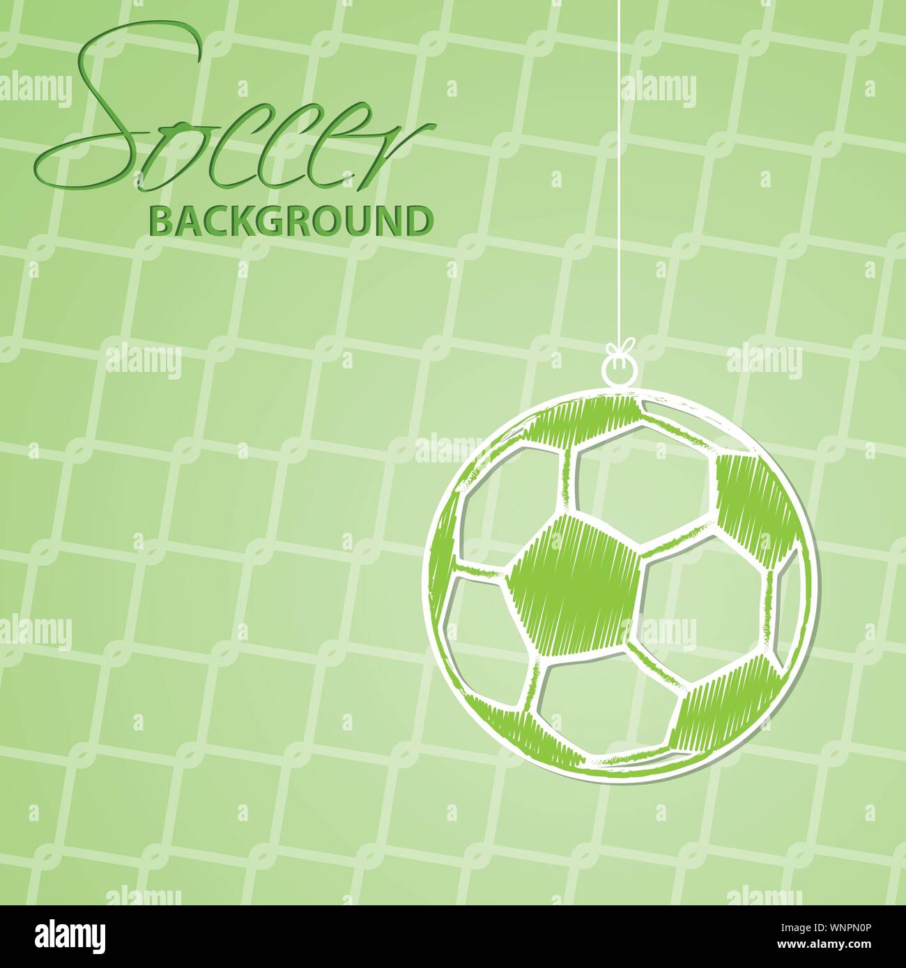 Abstract soccer background design with hanging ball Stock Vector Image ...