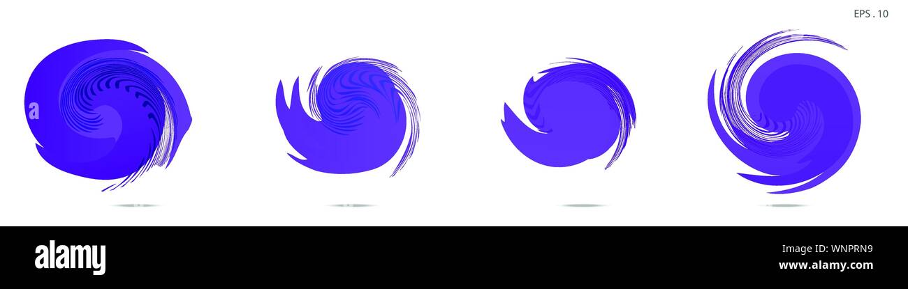 Collection of modern abstract graphic elements. Vortex vector ...