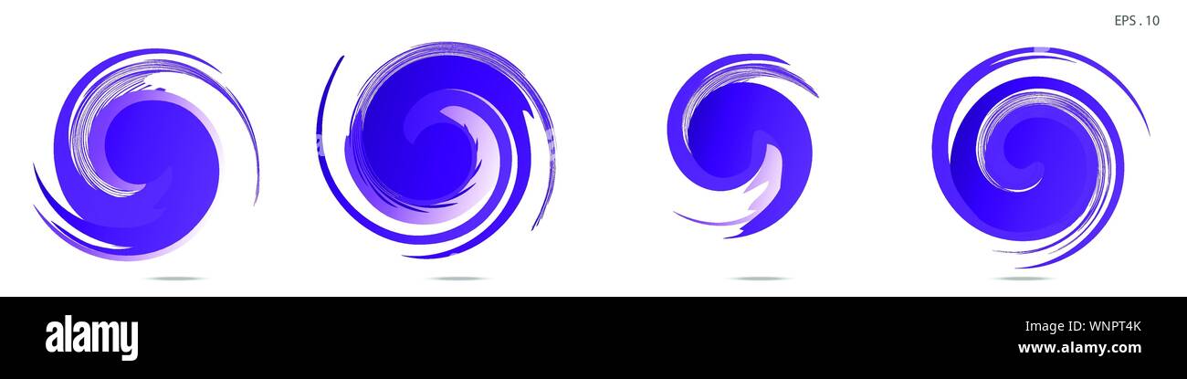 Collection of modern abstract graphic elements. Vortex vector ...