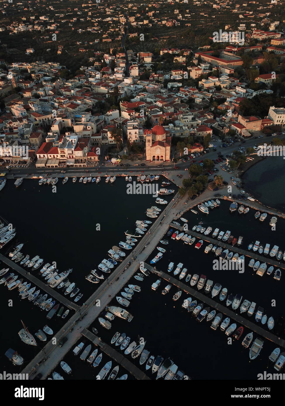 Greek isand sailing drone Stock Photo - Alamy