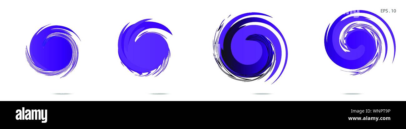 Collection of modern abstract graphic elements. Vortex vector ...