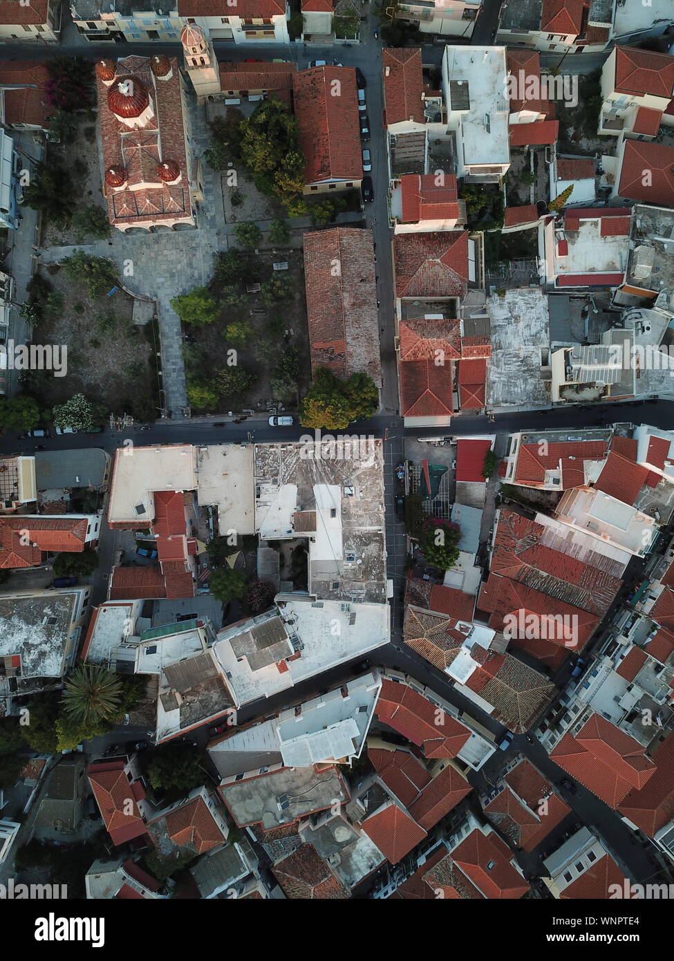 Greek isand sailing drone Stock Photo - Alamy