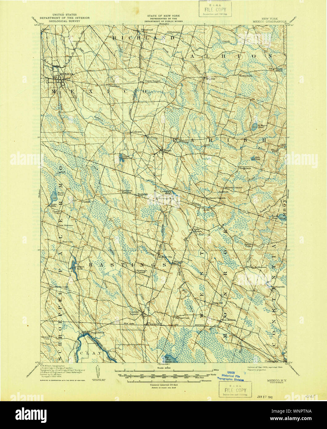 Mexico ny map hi-res stock photography and images - Alamy