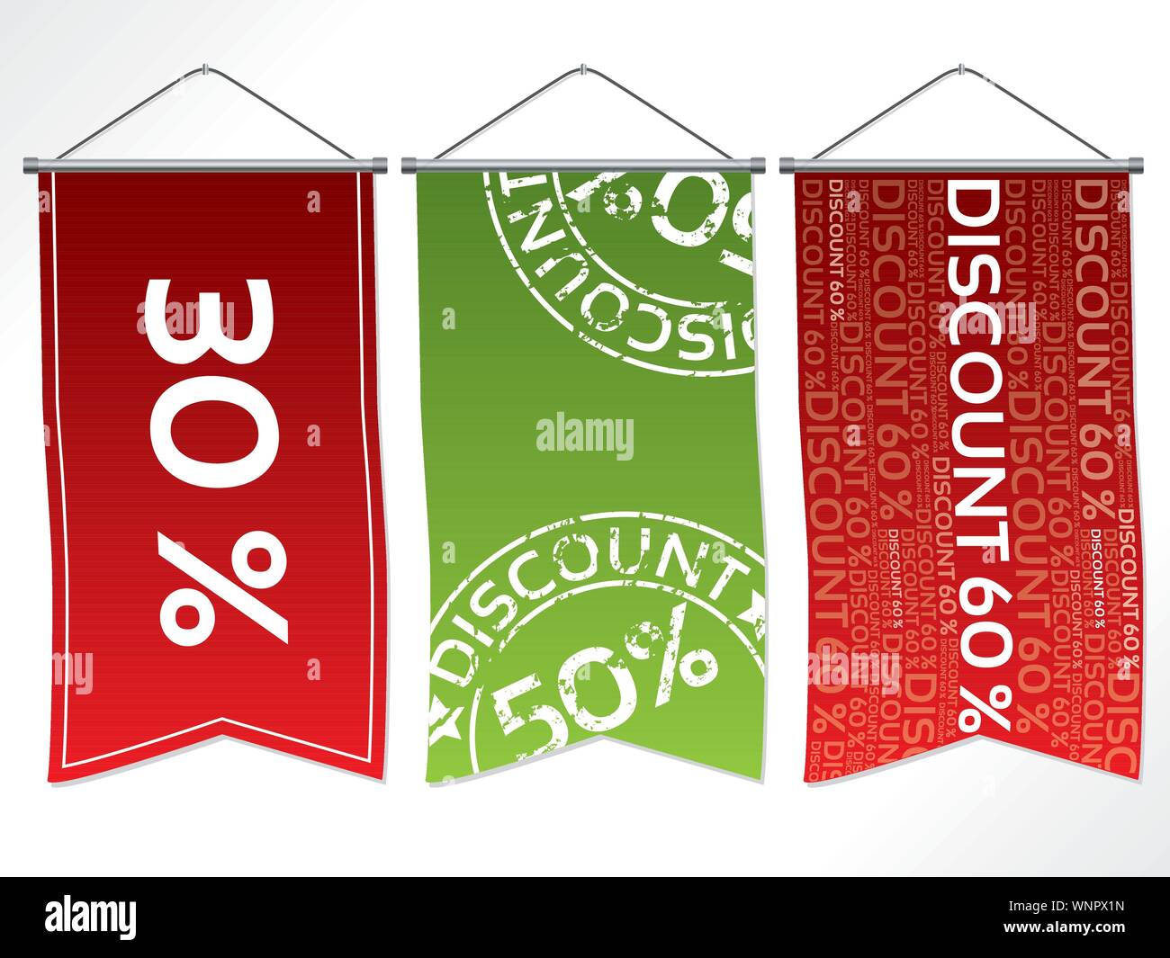 Hanging flag-like label set Stock Vector Image & Art - Alamy
