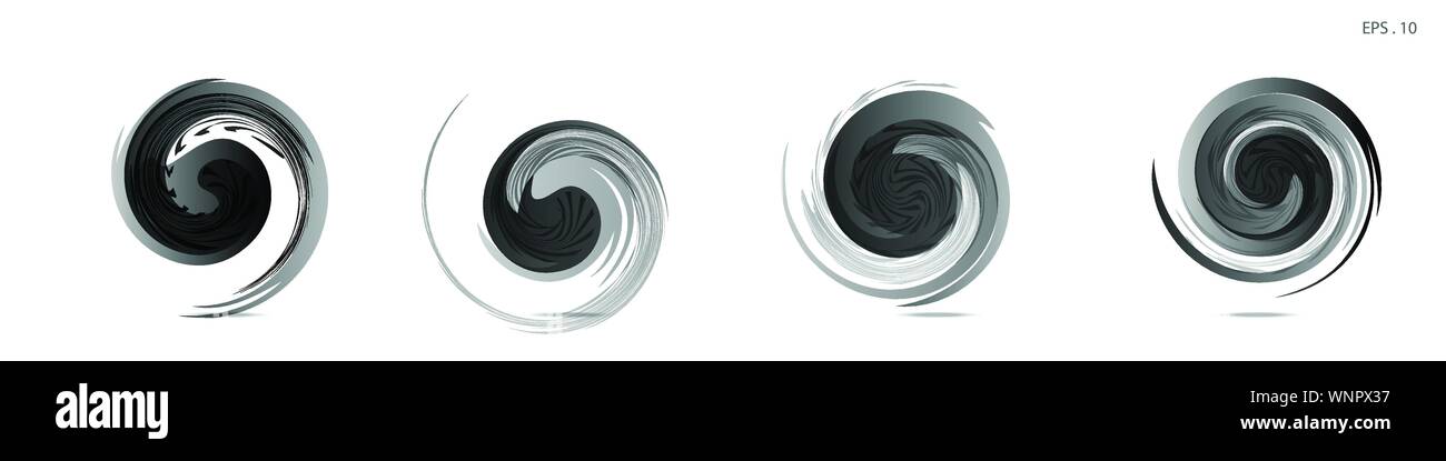 Collection of modern abstract graphic elements. Vortex vector ...