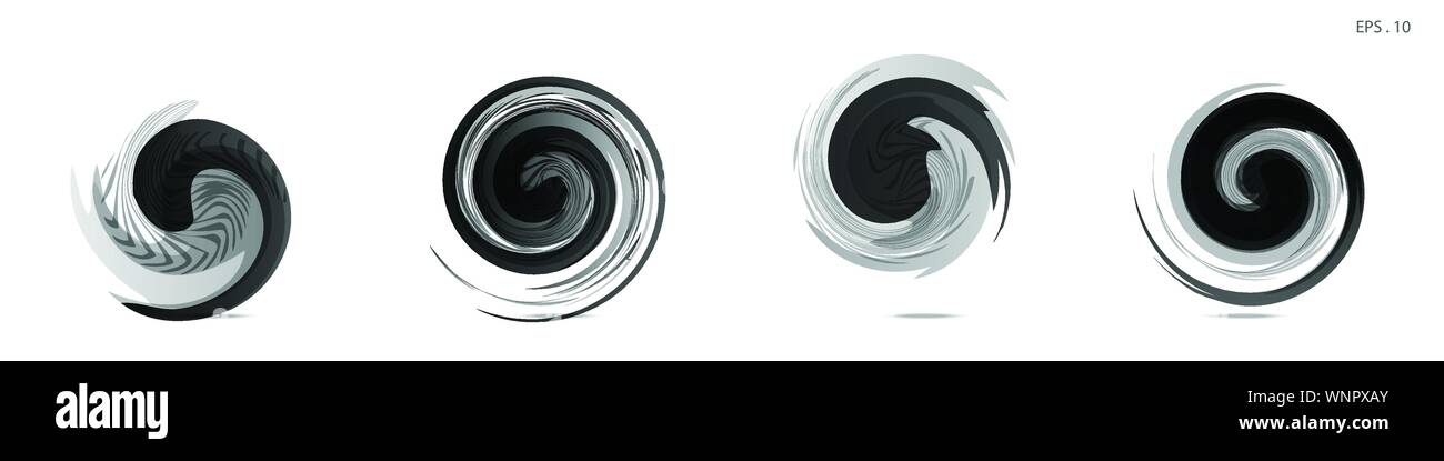 Collection of modern abstract graphic elements. Vortex vector ...