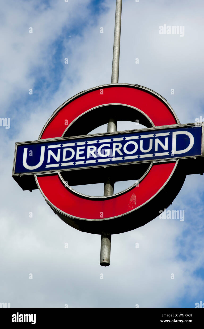 London Underground Sign By London High Resolution Stock Photography and ...