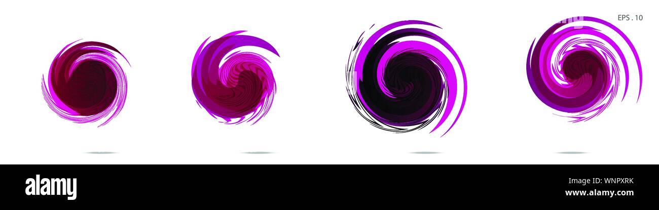 Collection of modern abstract graphic elements. Vortex vector ...