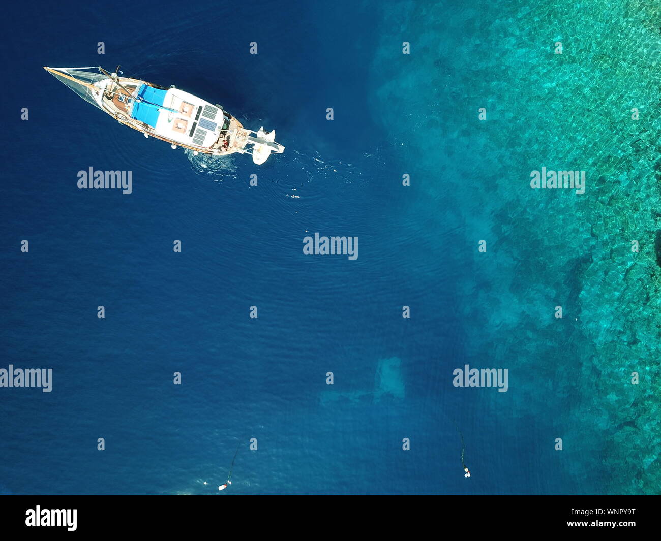 Greek isand sailing drone Stock Photo - Alamy