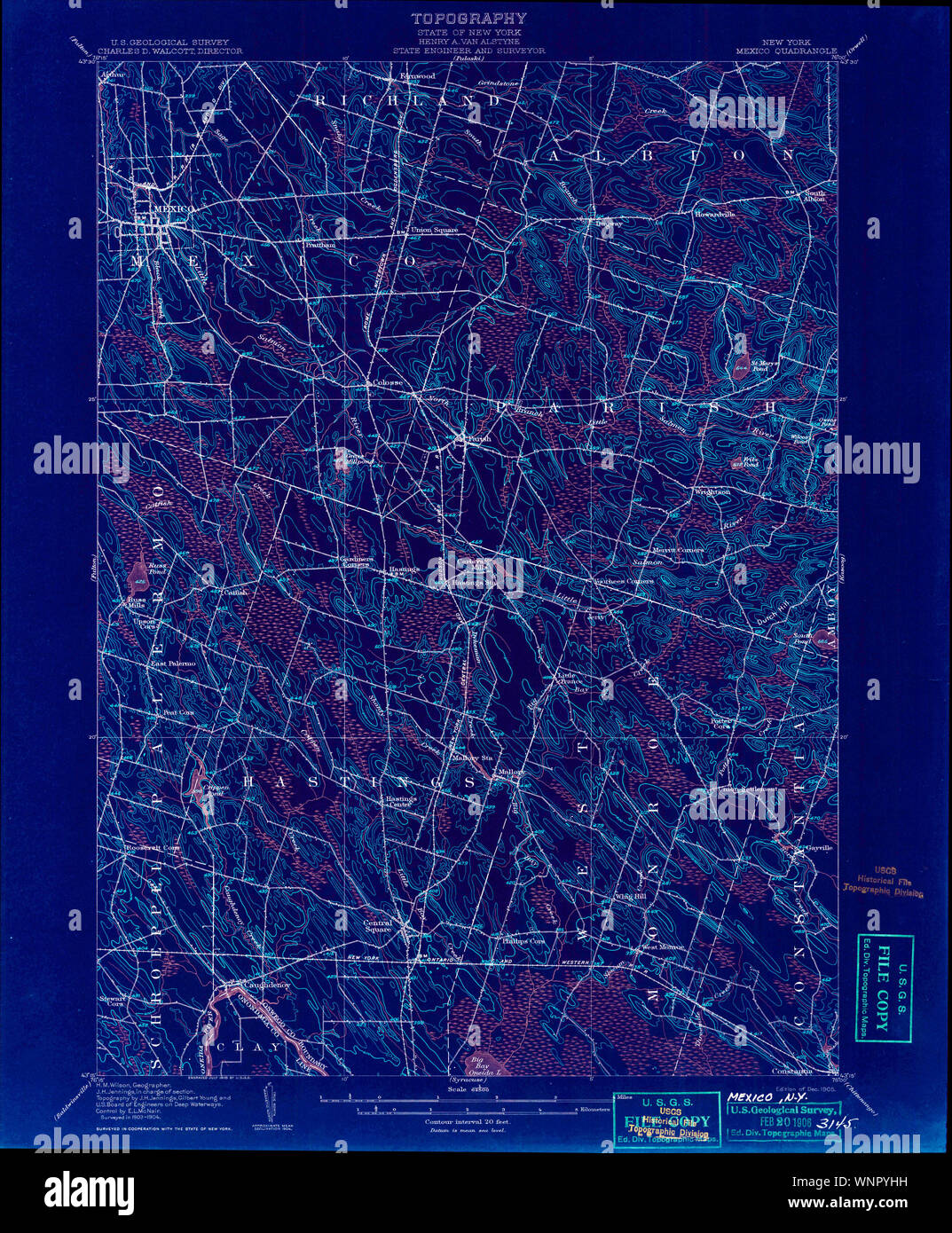 Mexico ny map hi-res stock photography and images - Alamy