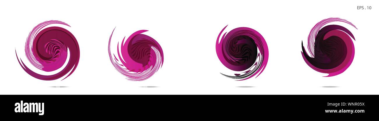 Collection of modern abstract graphic elements. Vortex vector ...