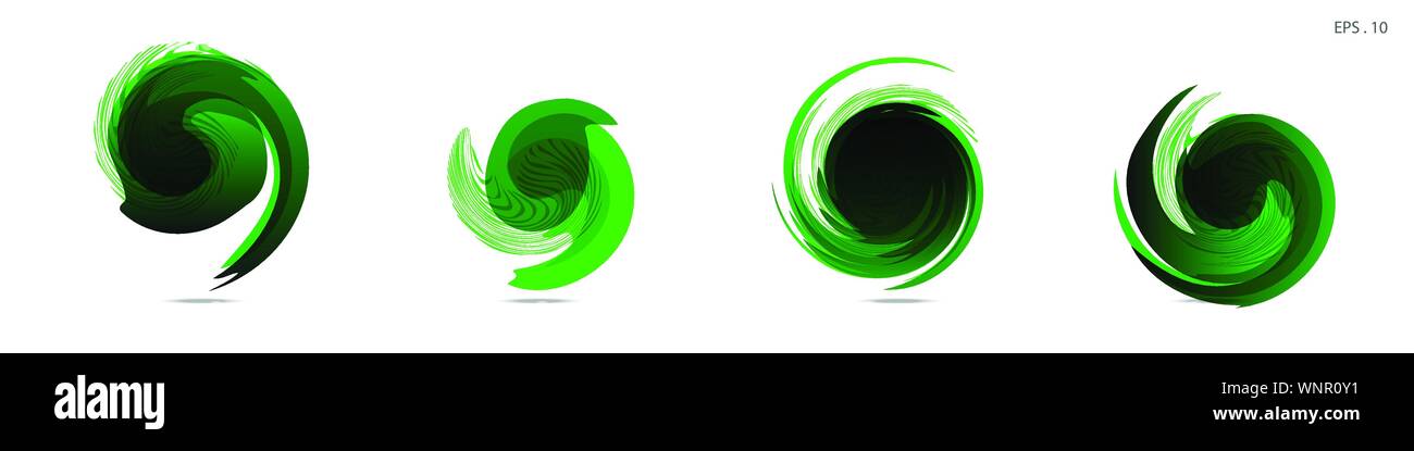 Collection of modern abstract graphic elements. Vortex vector ...