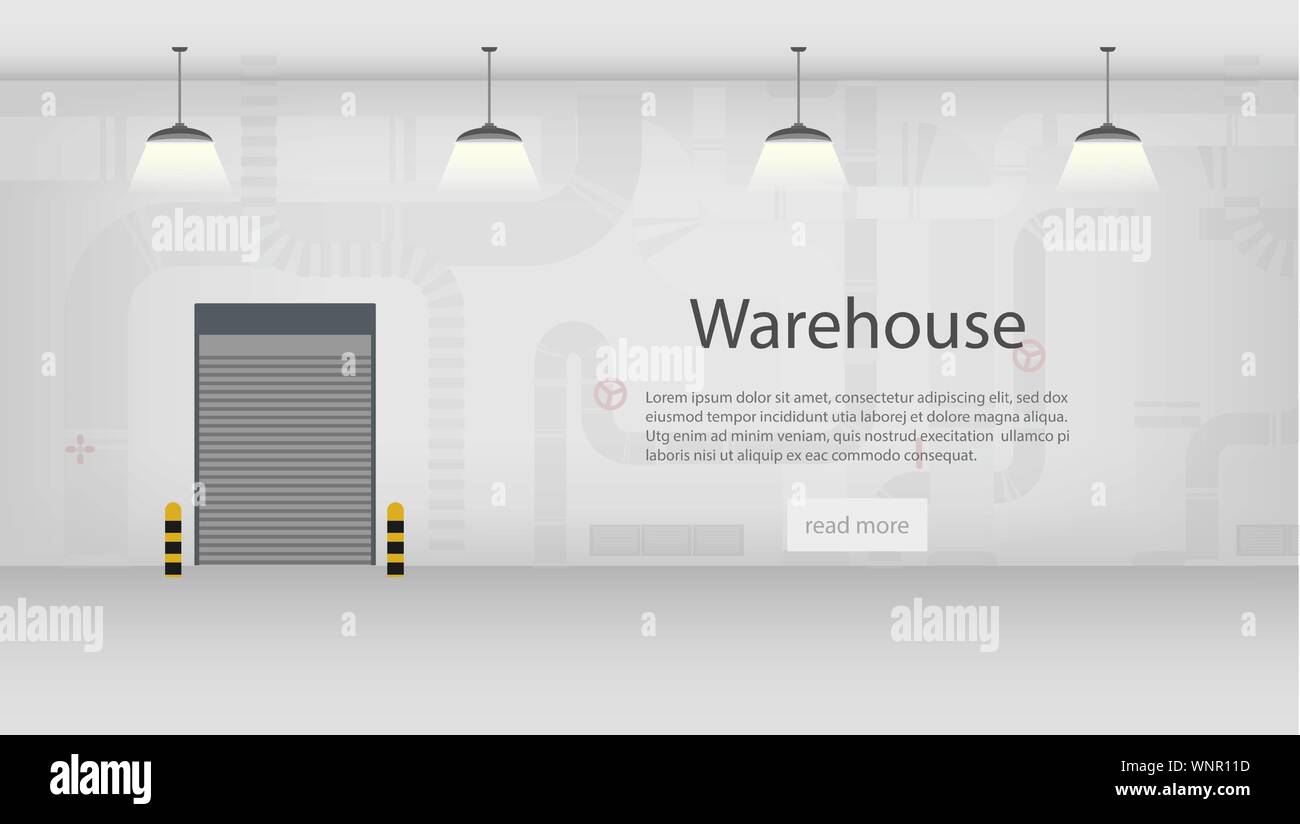 Factory hall interior Stock Vector Images - Alamy