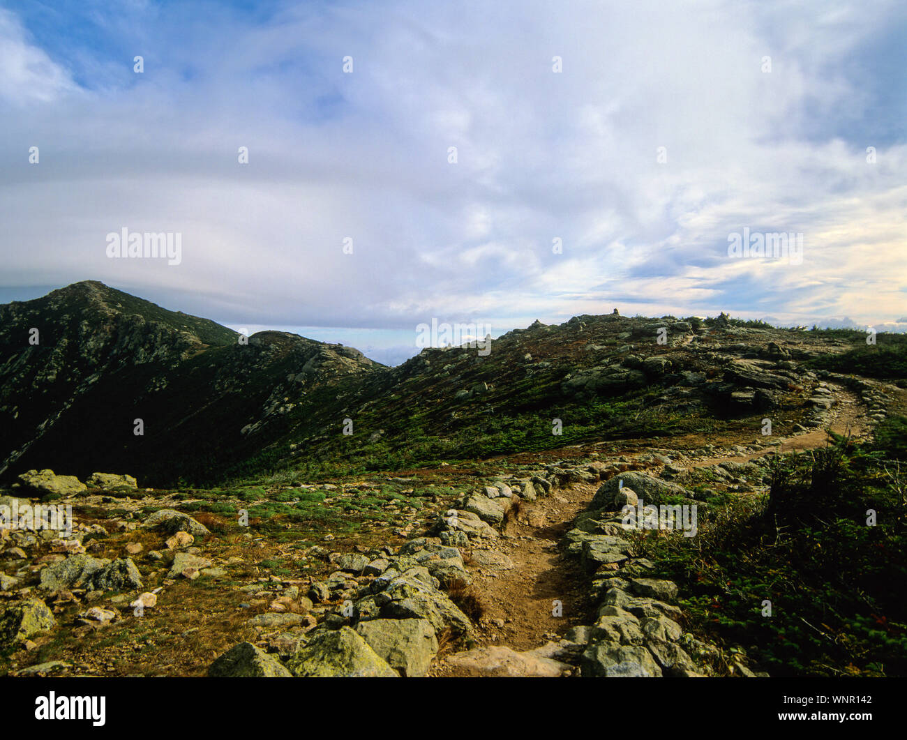 Appalachian Trail - Scenic view of Mount Lincoln with a scree wall in ...