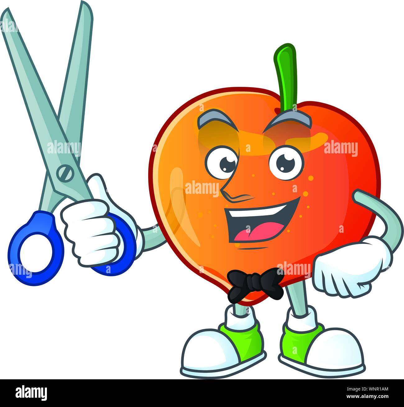 Barber nectarian fresh cartoon character with mascot Stock Vector Image ...