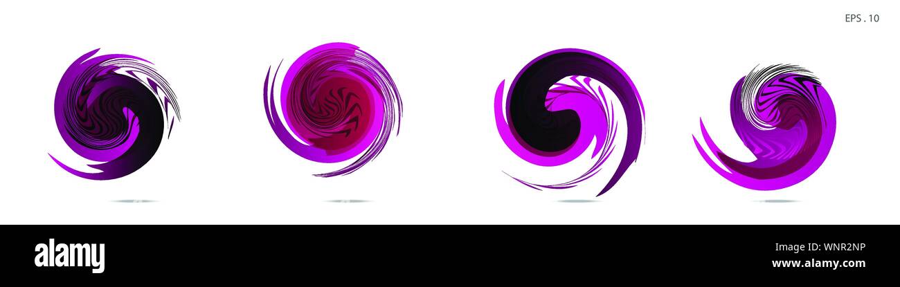 Collection of modern abstract graphic elements. Vortex vector ...
