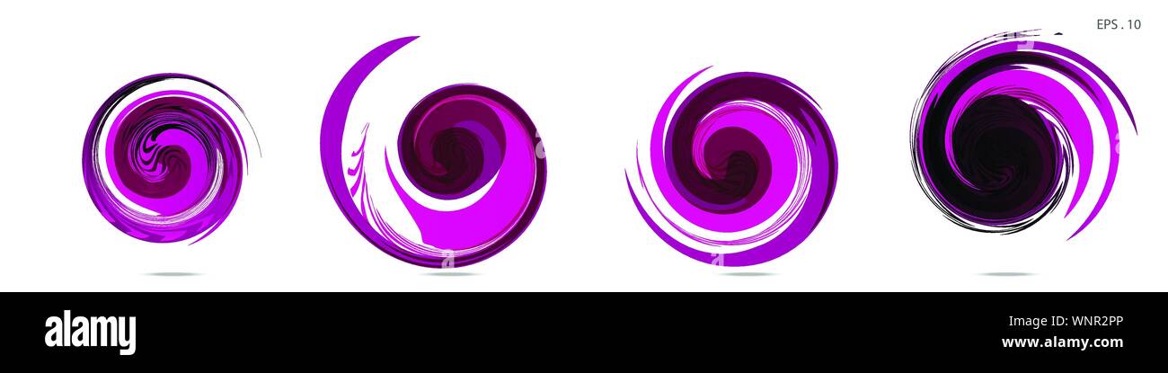Collection of modern abstract graphic elements. Vortex vector ...