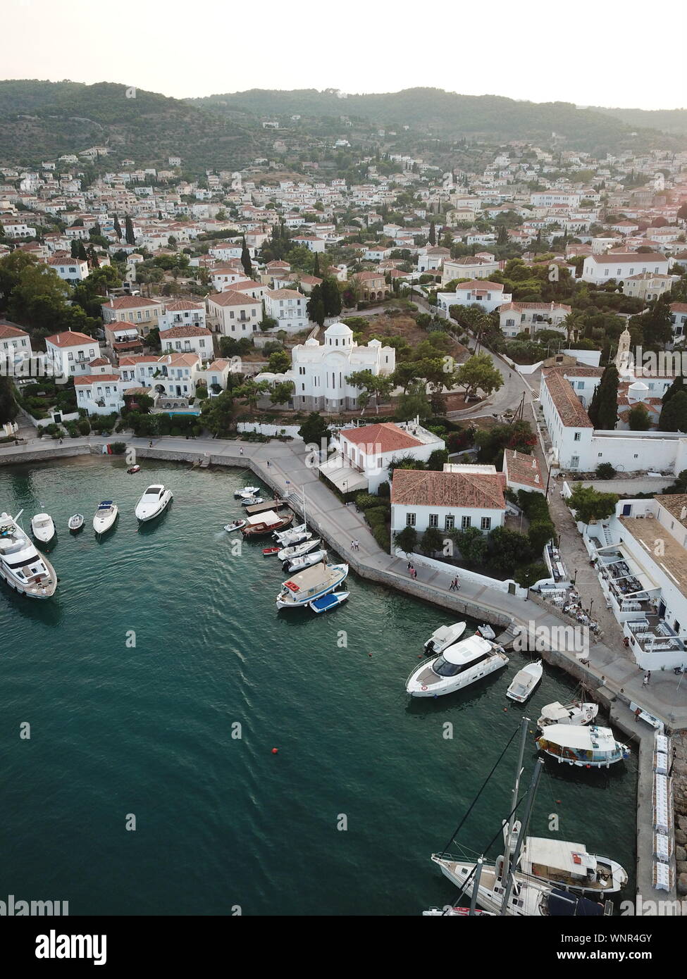 Greek isand sailing drone Stock Photo - Alamy