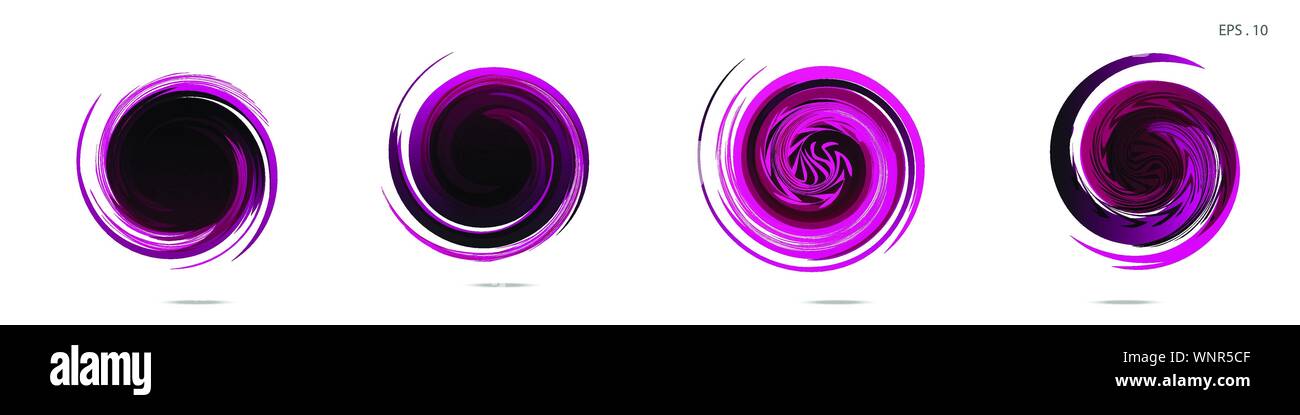 Collection of modern abstract graphic elements. Vortex vector ...