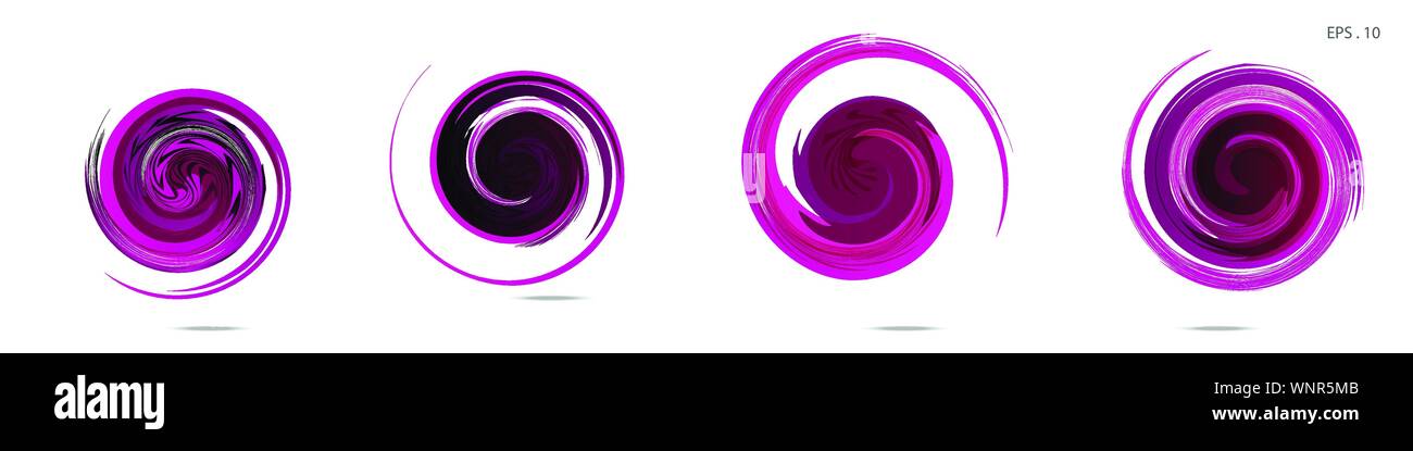 Collection of modern abstract graphic elements. Vortex vector ...