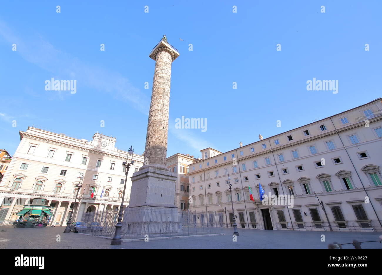 Piazza Colonna square Rome Italy Stock Photo - Alamy