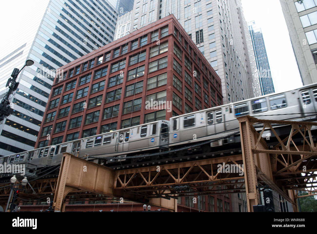 Skyscrapers of Chicago. City skyline. Tall towers. Neomodernism ...