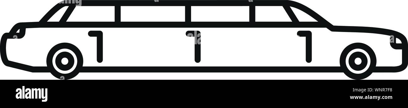 Limousine icon. Outline limousine vector icon for web design isolated ...
