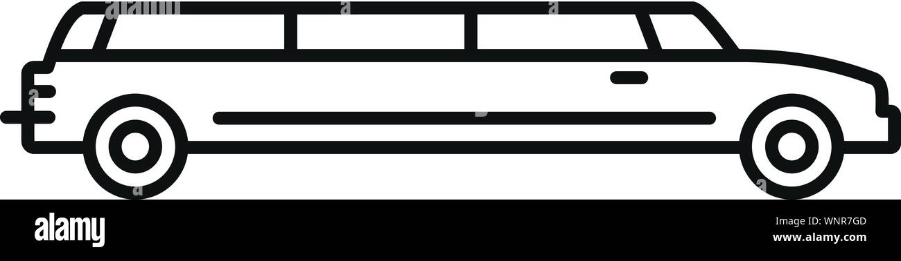 Personal limousine icon. Outline personal limousine vector icon for web ...