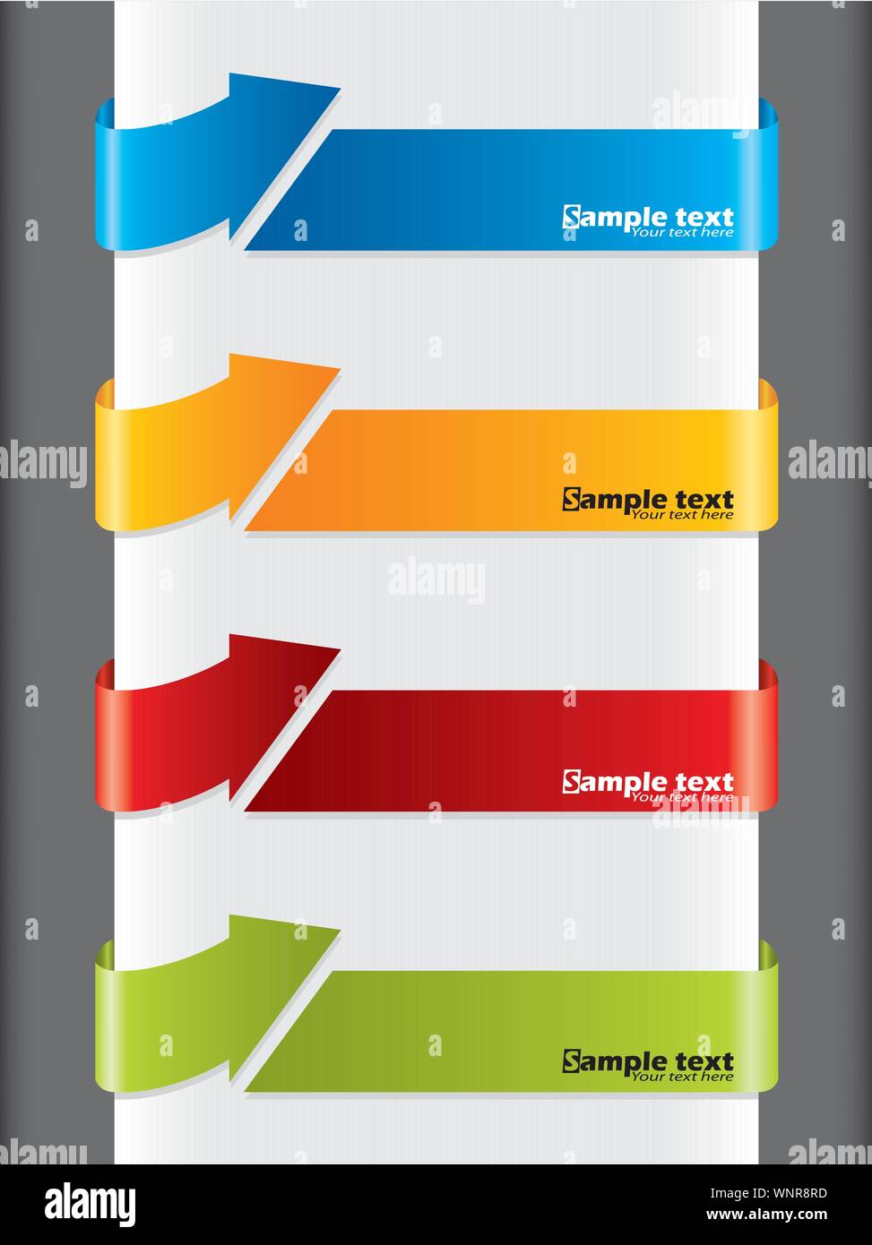 Arrow shaped advertising labels Stock Vector Image & Art - Alamy