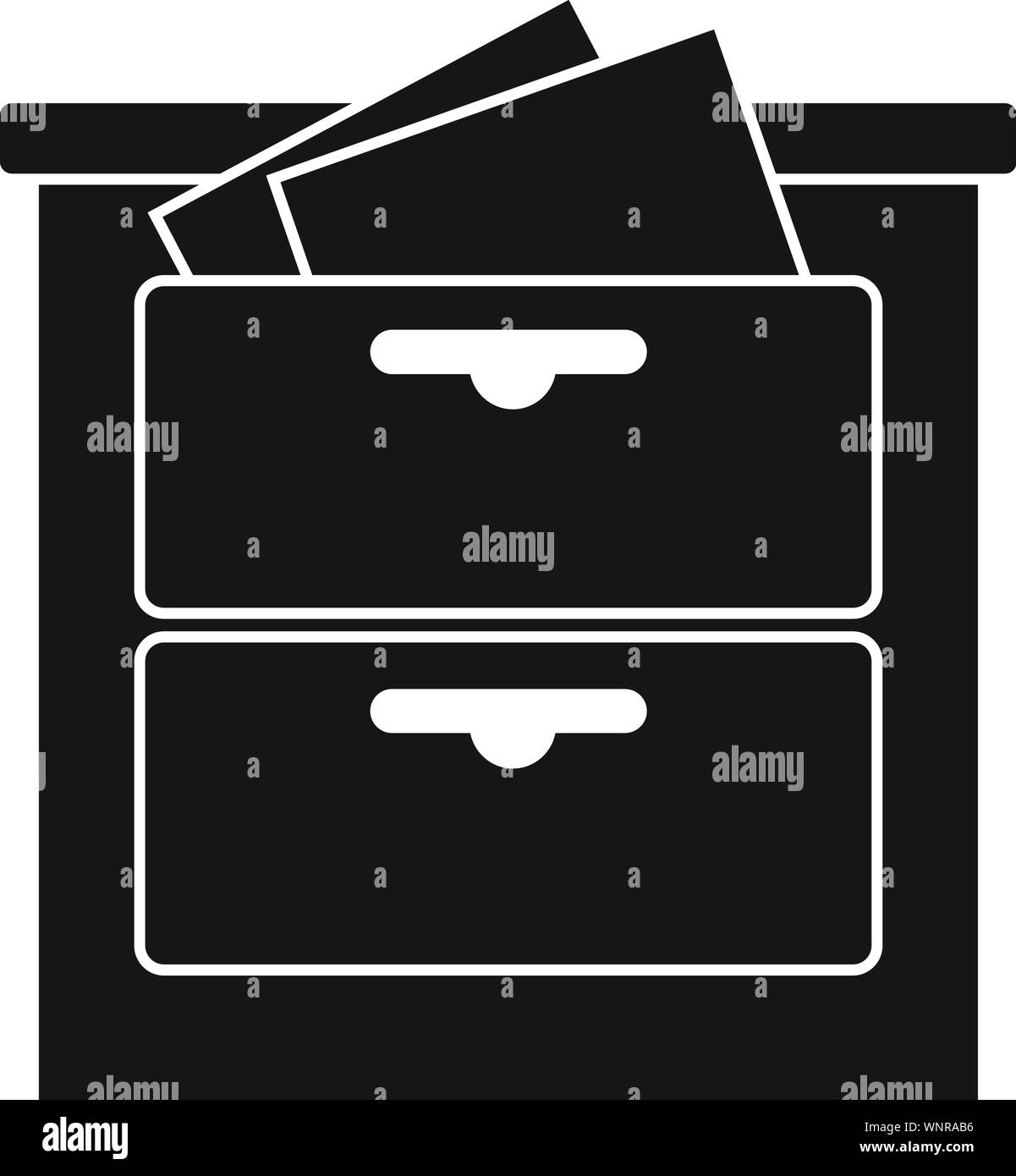 Archive drawer icon. Simple illustration of archive drawer vector icon ...