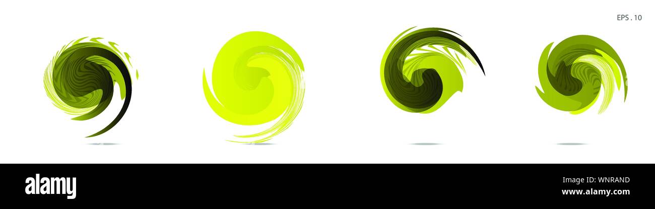 Collection of modern abstract graphic elements. Vortex vector ...