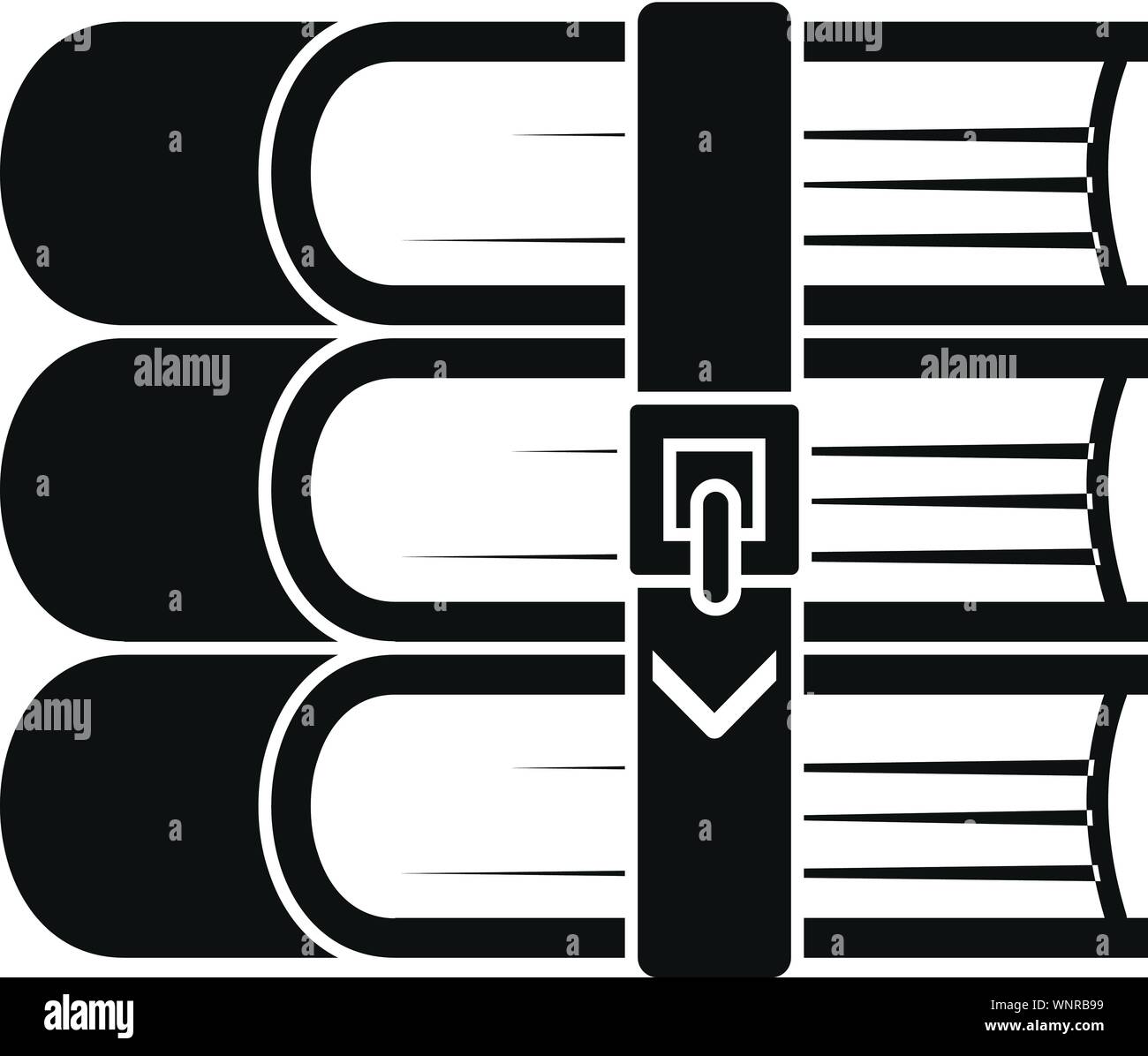 Archive books icon. Simple illustration of archive books vector icon ...