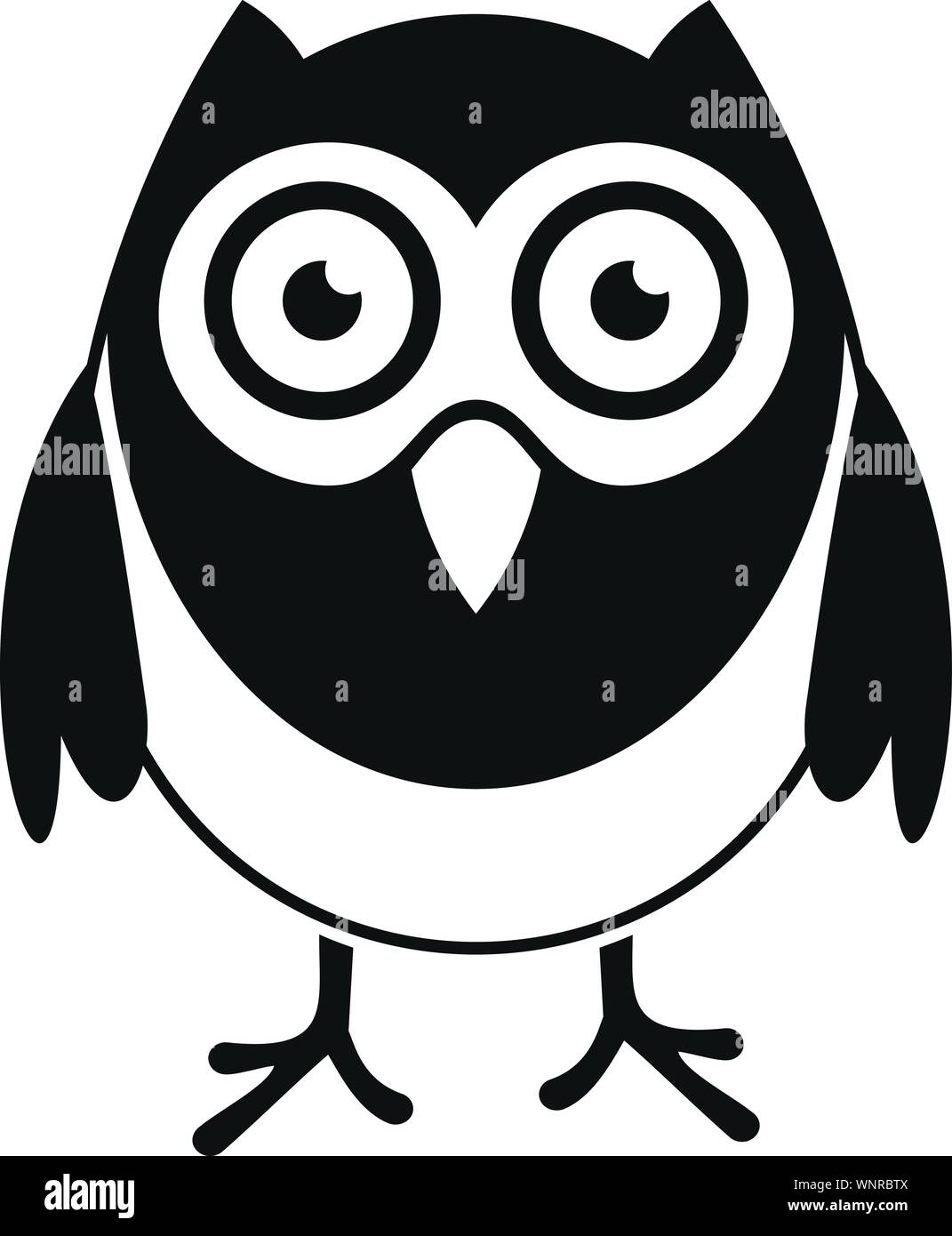 Wise owl icon. Simple illustration of wise owl vector icon for web ...