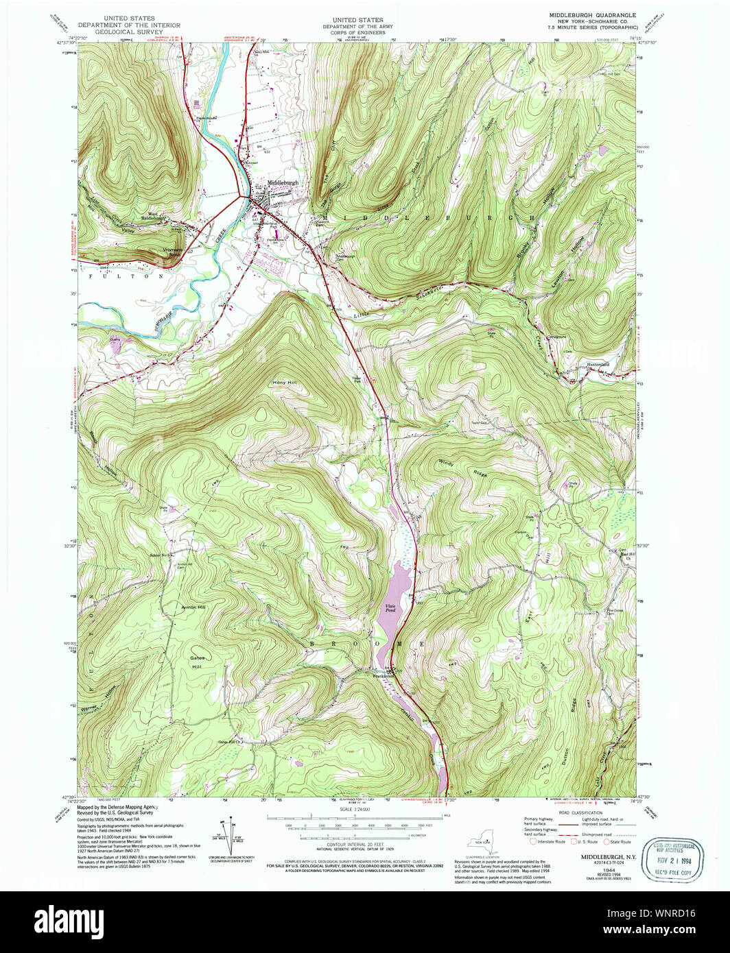 New York NY Middleburgh 137444 1944 24000 Restoration Stock Photo - Alamy