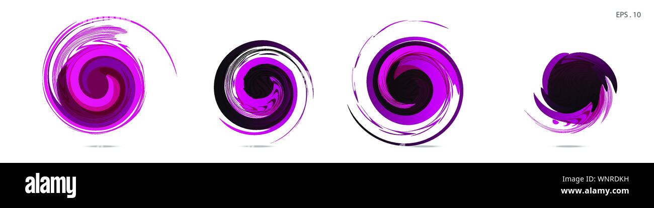 Collection of modern abstract graphic elements. Vortex vector ...