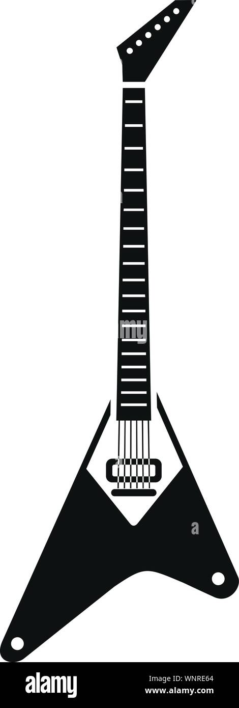 Music guitar icon. Simple illustration of music guitar vector icon for ...