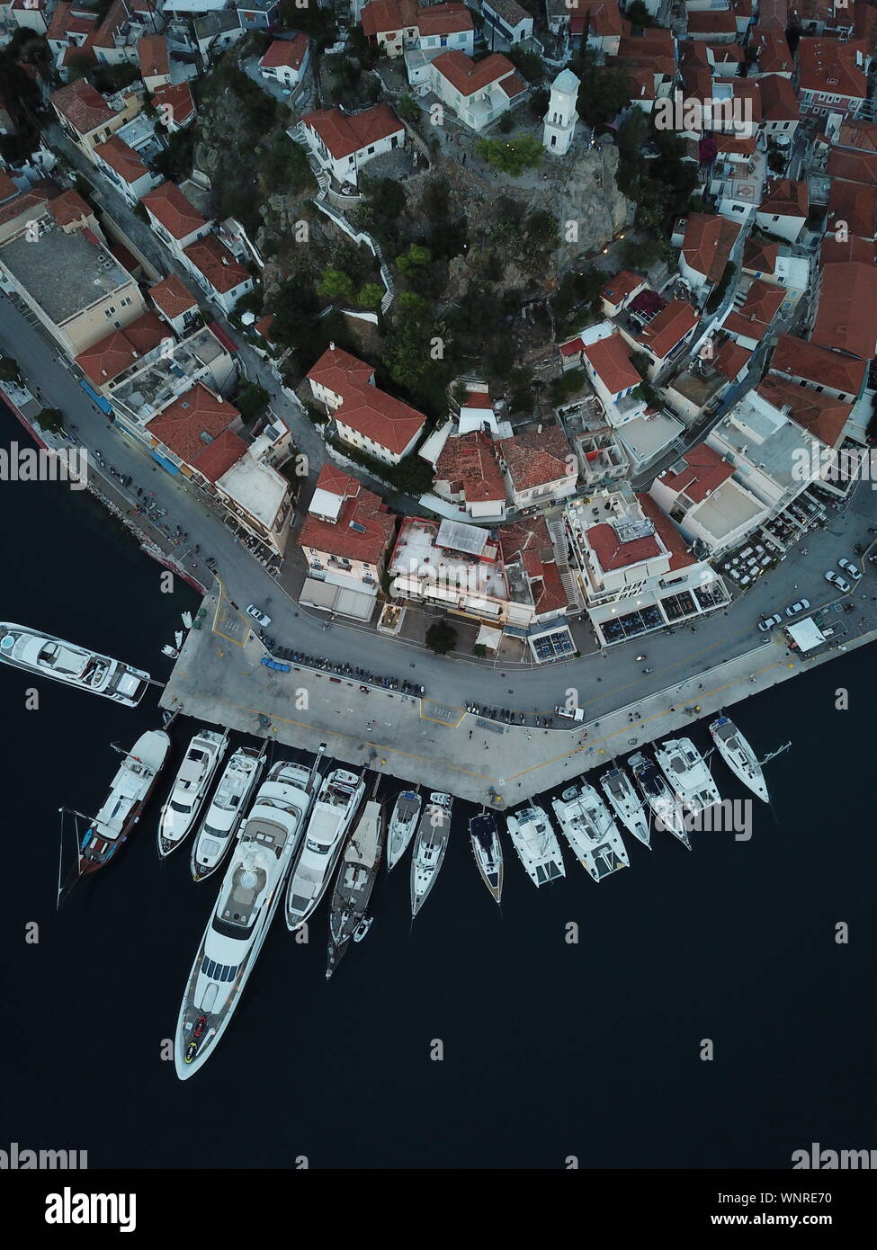 Greek isand sailing drone Stock Photo - Alamy