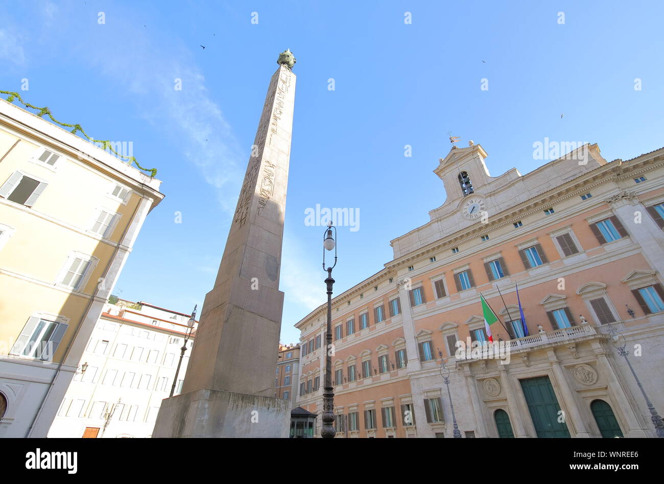 Piazza Montecitorio square Rome Italy Stock Photo - Alamy