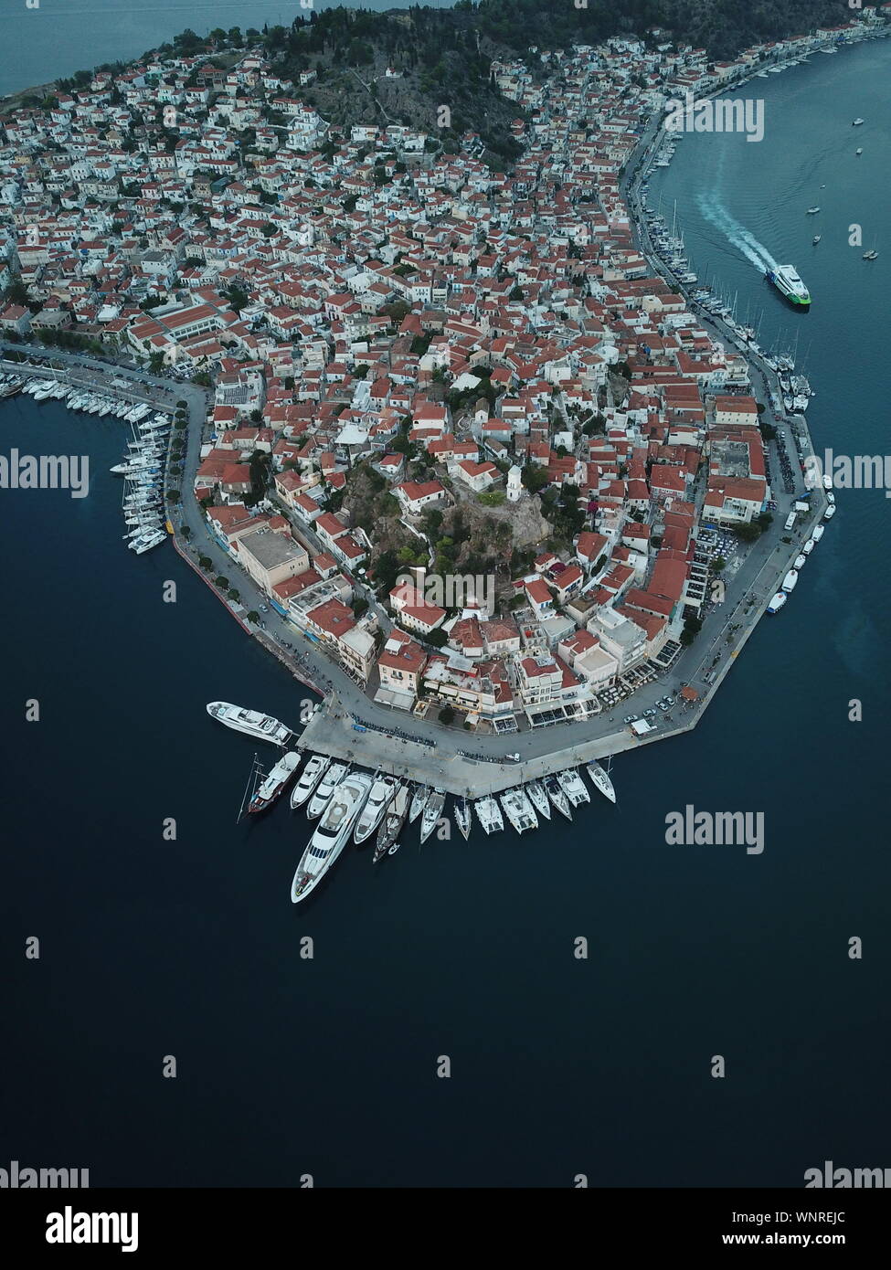 Greek isand sailing drone Stock Photo - Alamy