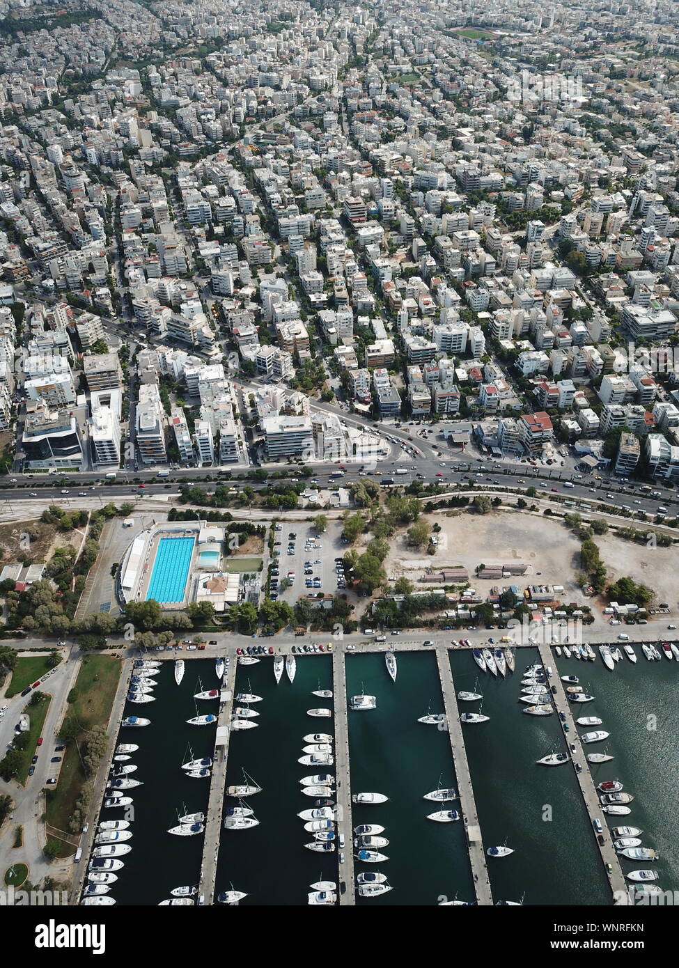Athens Greece cityscape drone Stock Photo - Alamy