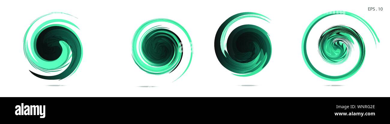 Collection of modern abstract graphic elements. Vortex vector ...