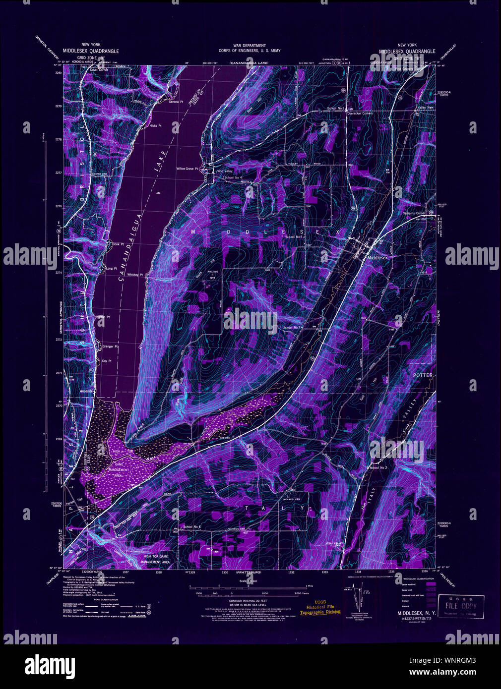 New York NY Middlesex 130560 1942 31680 Inverted Restoration Stock ...