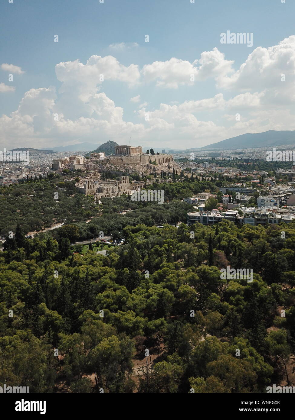 Athens Greece cityscape drone Stock Photo - Alamy