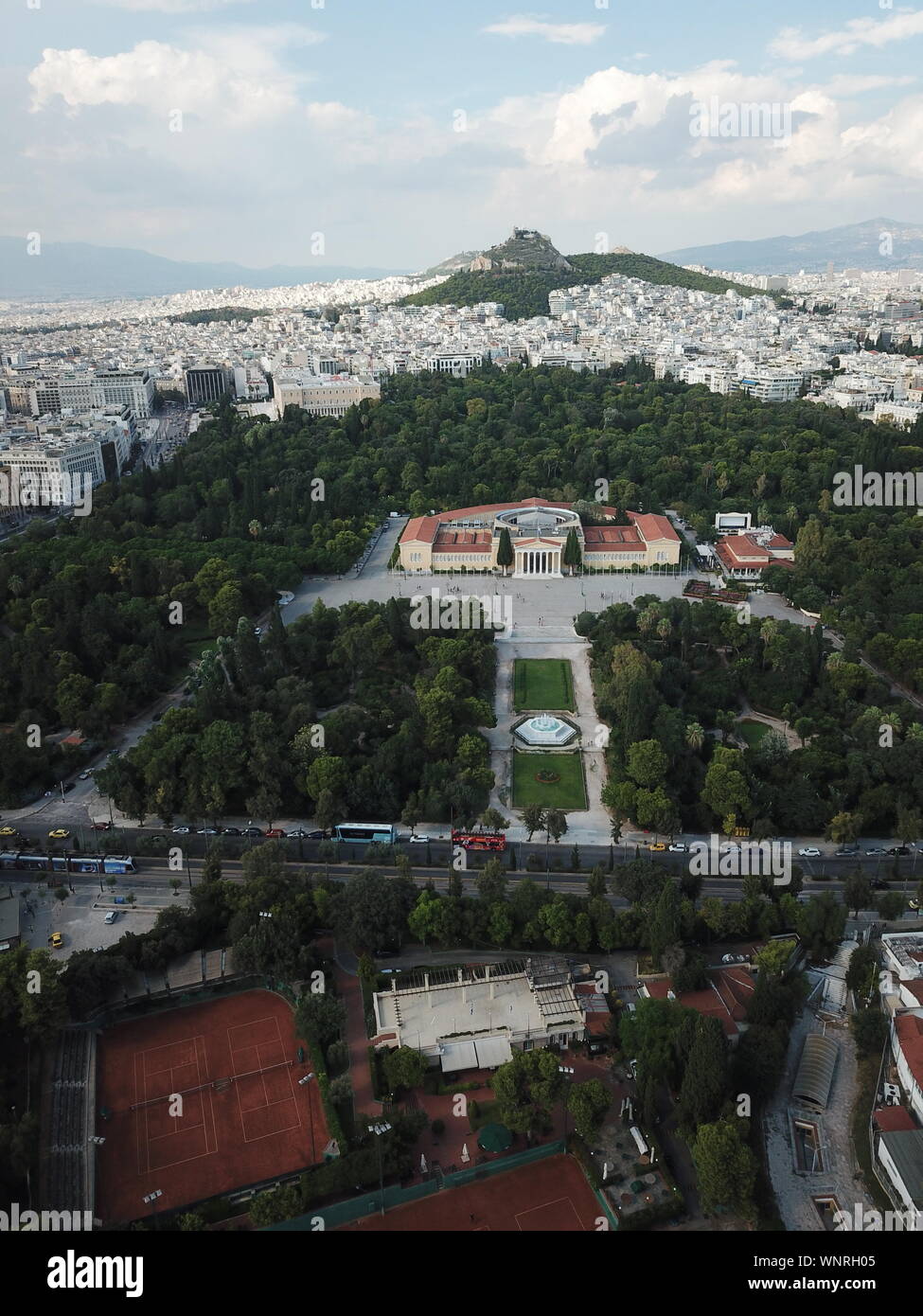 Athens Greece cityscape drone Stock Photo - Alamy