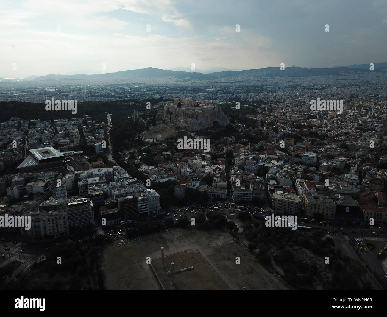 Athens Greece cityscape drone Stock Photo - Alamy