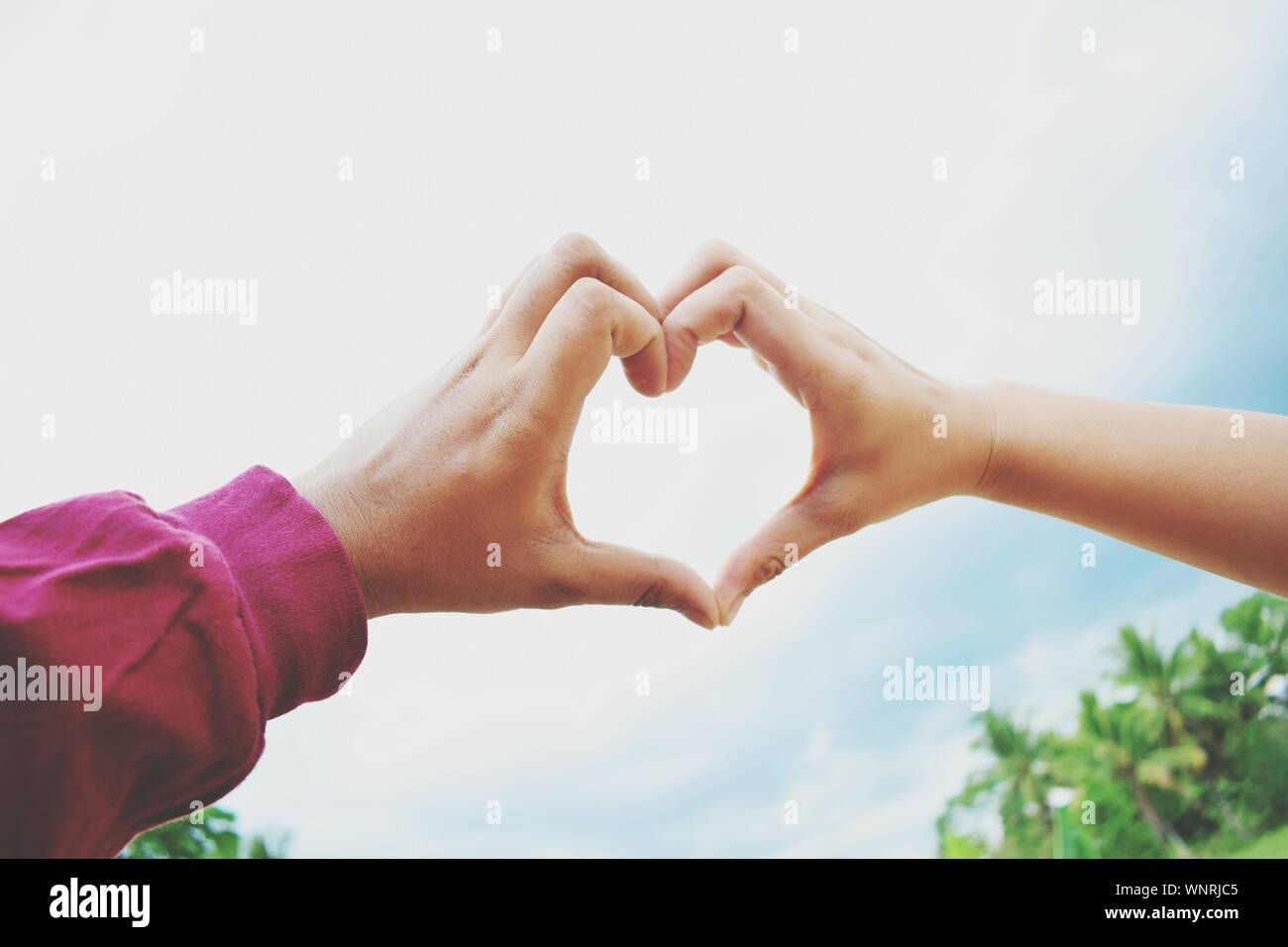 Two Hands Forming Heart High Resolution Stock Photography and Images ...