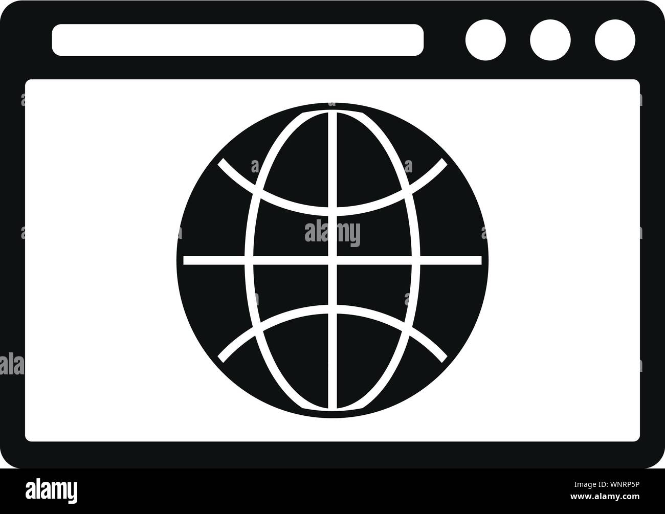 Hosting domain icon. Simple illustration of hosting domain vector icon ...