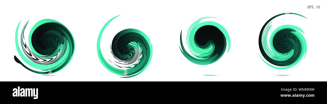 Collection of modern abstract graphic elements. Vortex vector ...